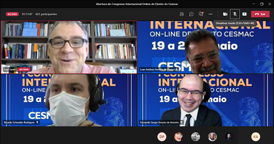 Abertura do I Congresso Internacional On-Line de Direito Cesmac recebe ...
